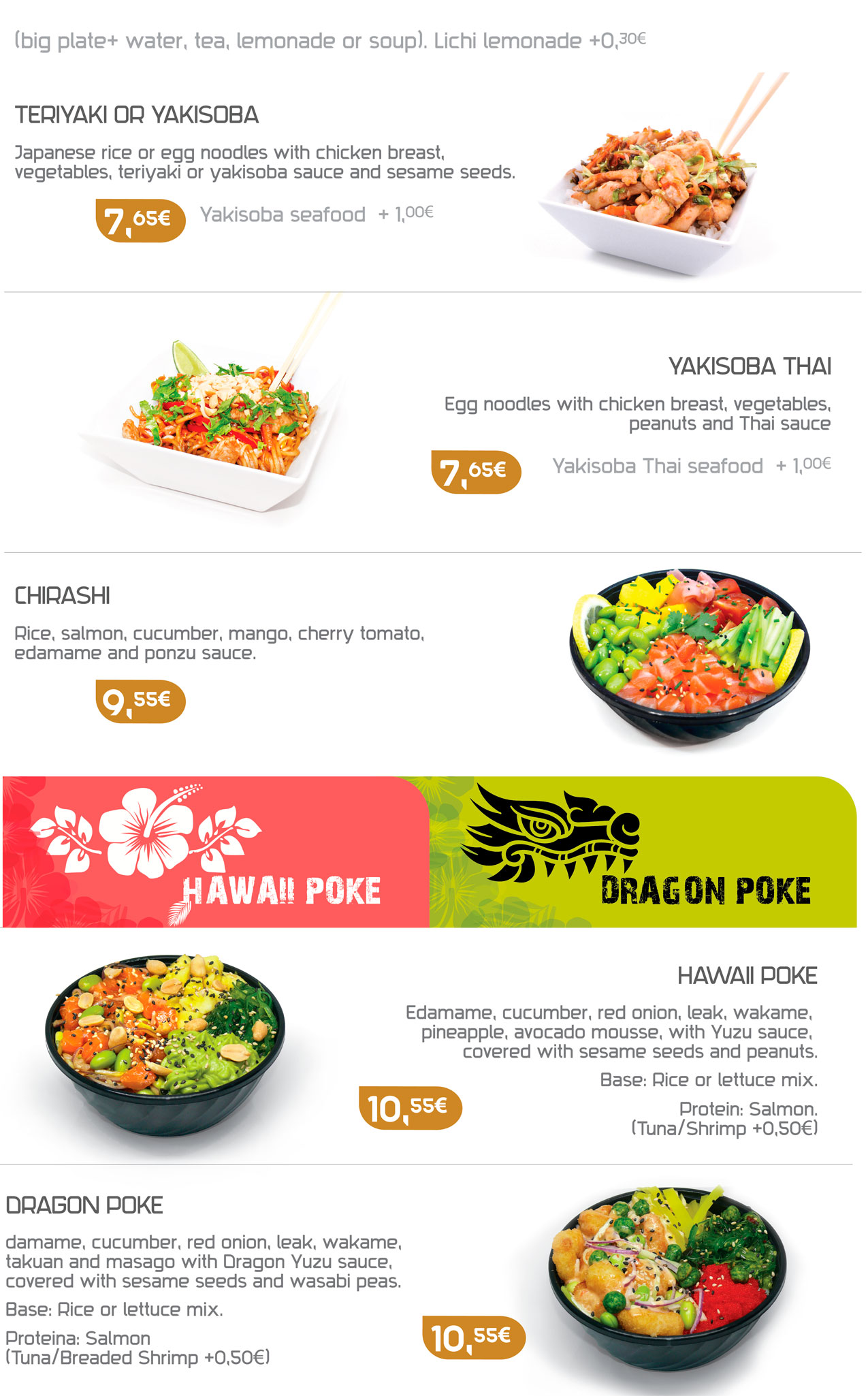 Menus | Hanami Sushi