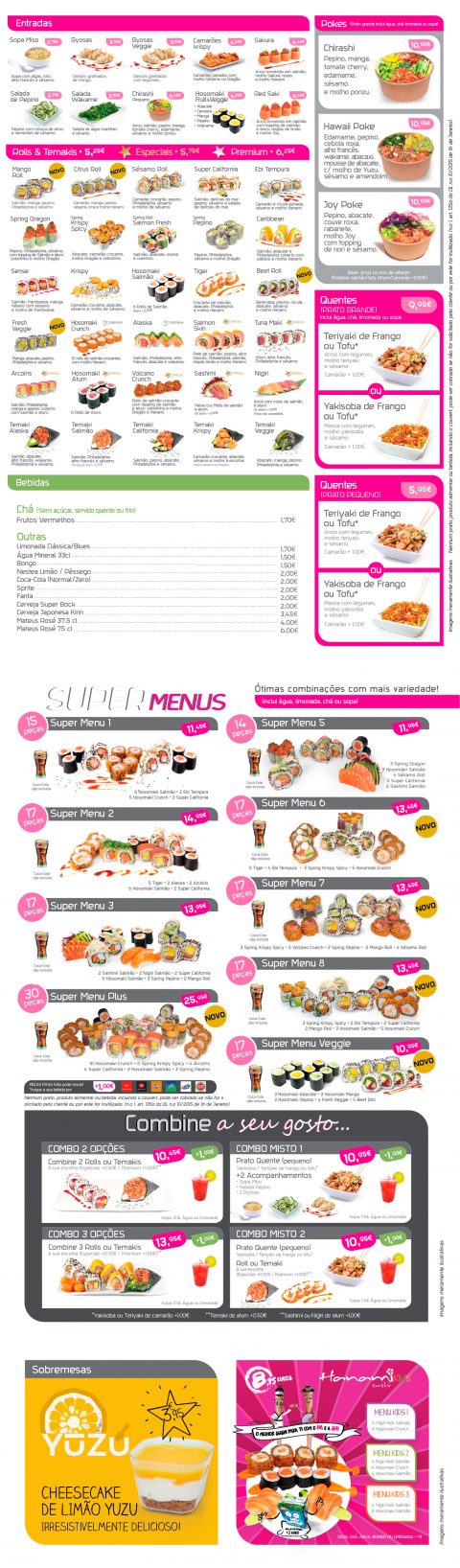 Menus | Hanami Sushi